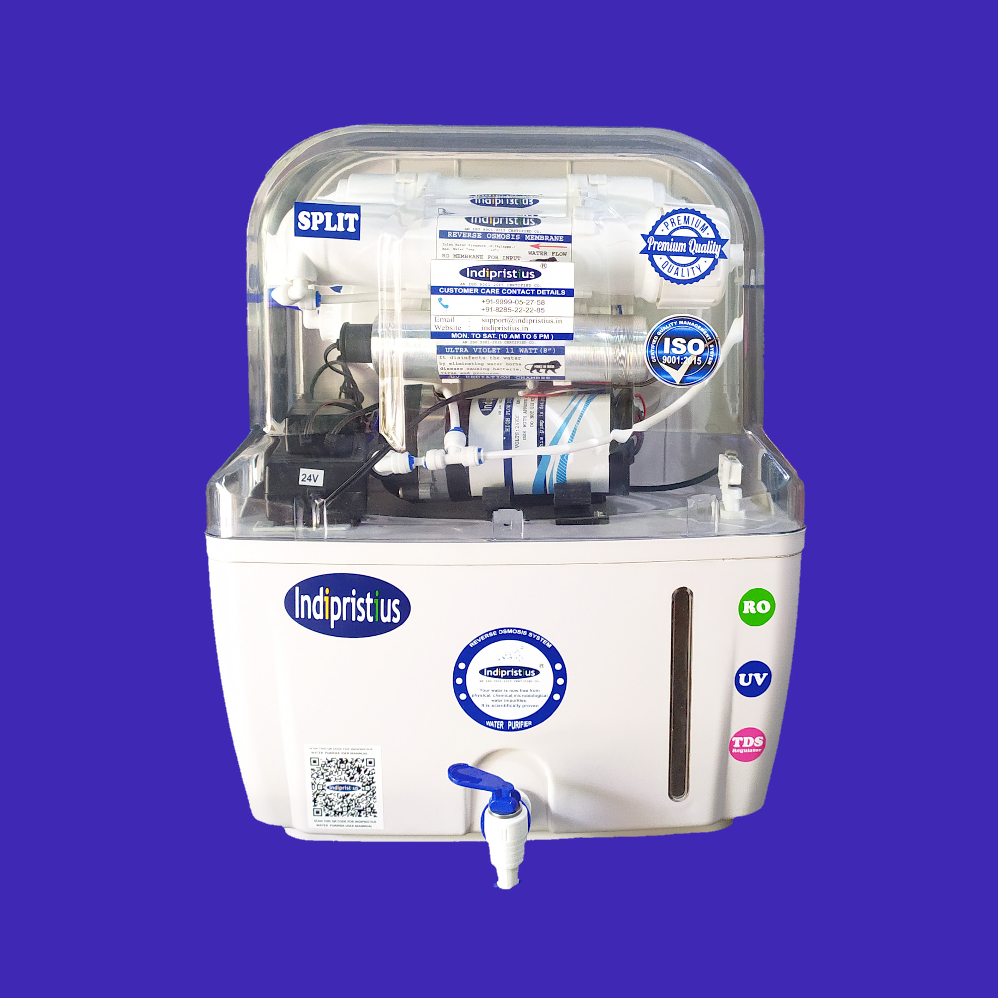 Indipristius Split RO+UV+TDS Regulator